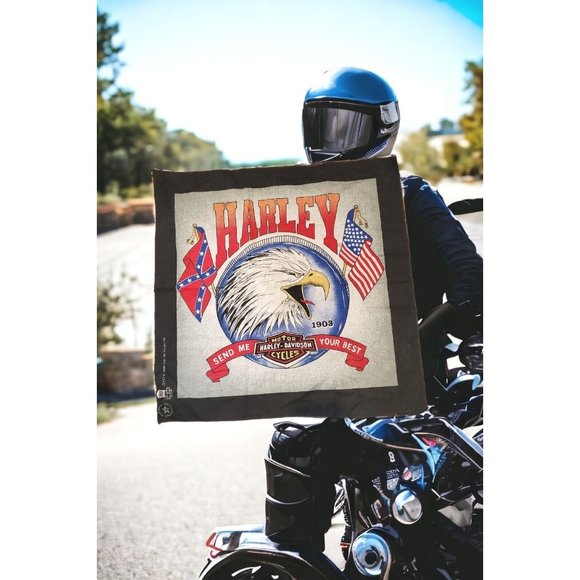 Harley-Davidson | Accessories | Vtg Harley Davidson Official Bandana Do ...